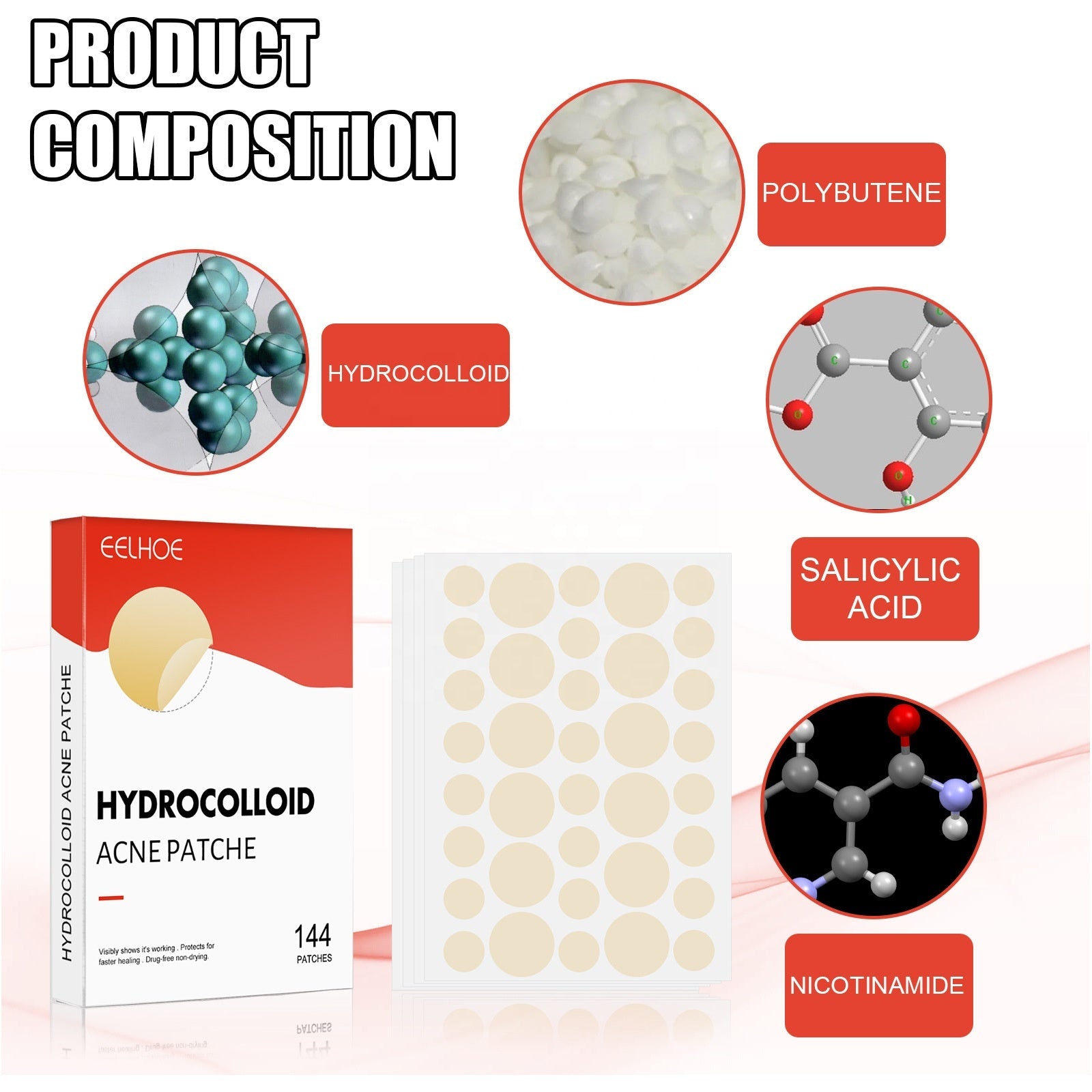 EELHOE Hydrocolloid Pimple Patch (PCS 144) – Quickcarts